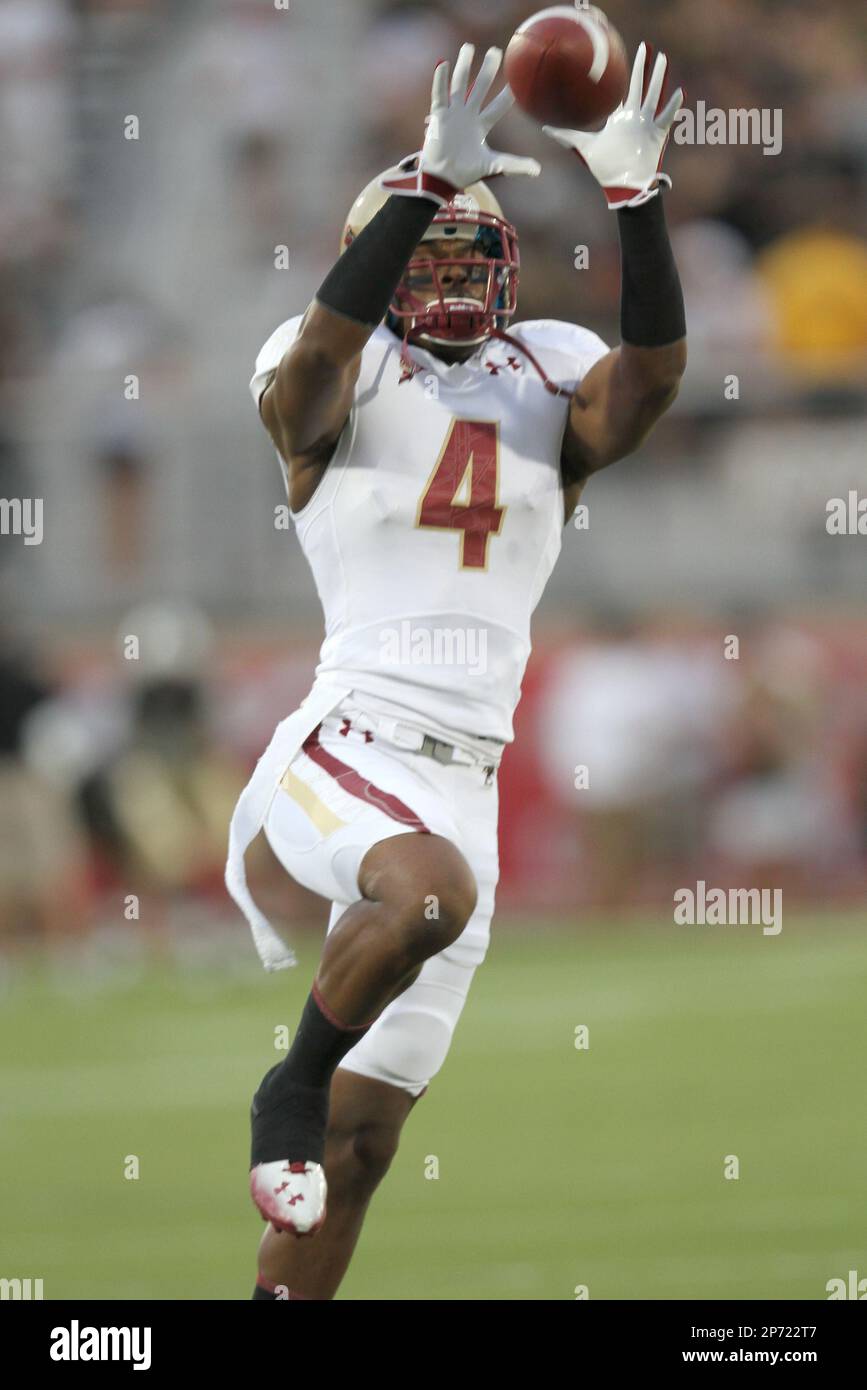 Boston College cornerback Donnie Fletcher (4) during an NCAA football ...