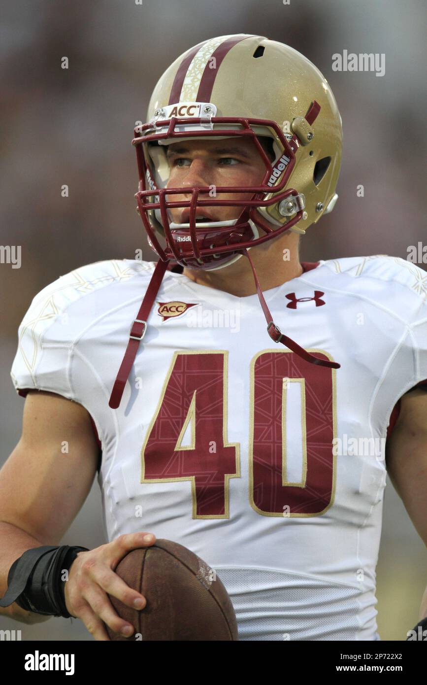 Boston College linebacker Luke Kuechly (40)during an NCAA football game ...
