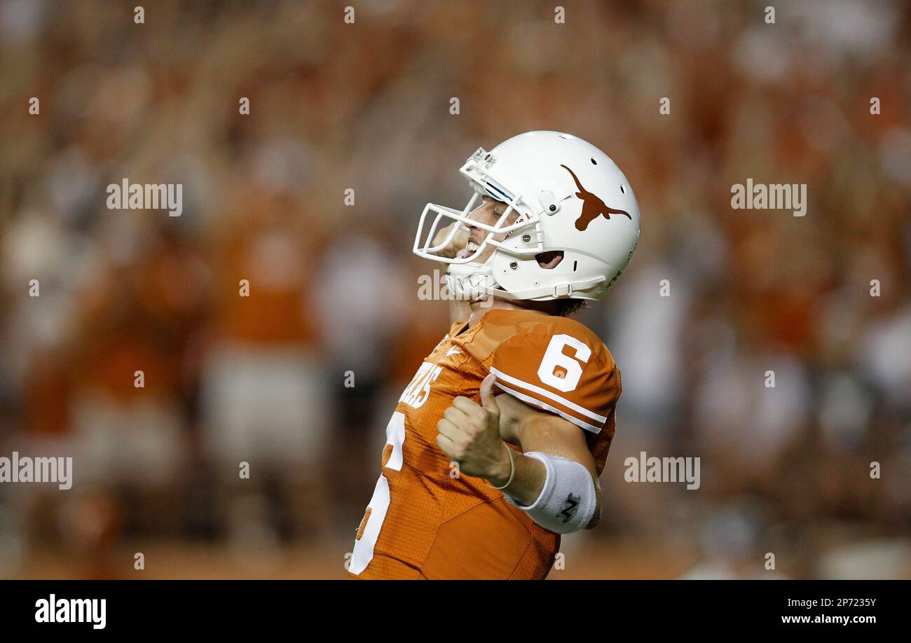 University of Texas Longhorns quarterback Case McCoy (6) celebrates ...
