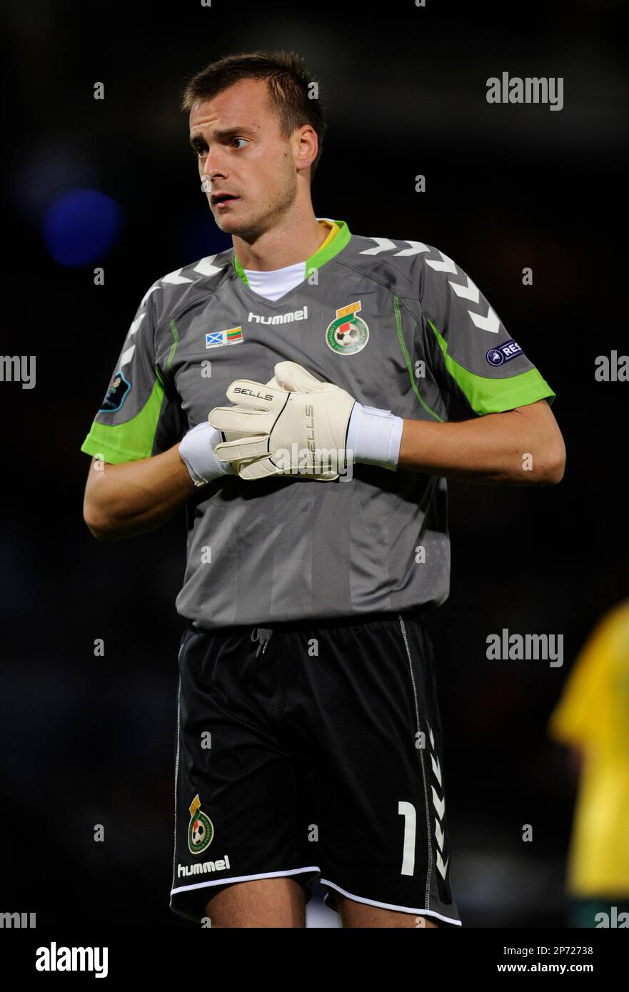 Zydrunas Karcemarskas of Lithuania..European Championship Qualifying ...