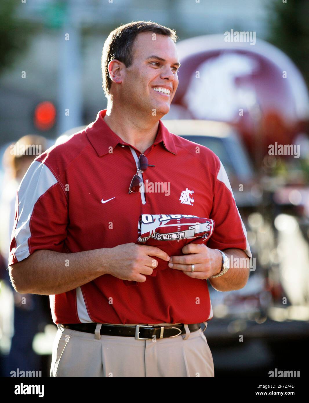 In this photo taken Sept. 2, 2011, Washington State head coach Paul ...