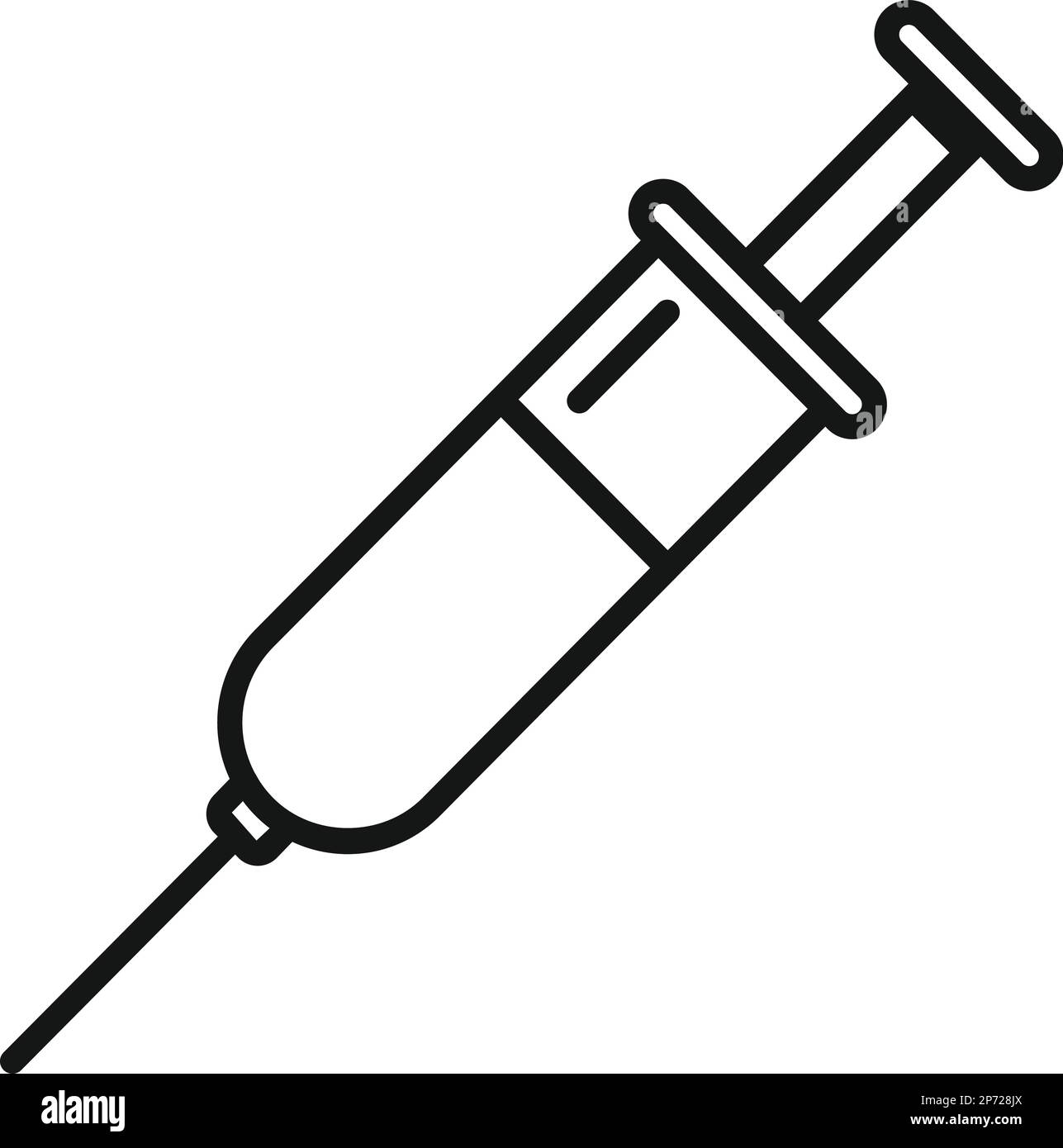Blood syringe icon outline vector. Corona lab. Nasal doctor Stock ...