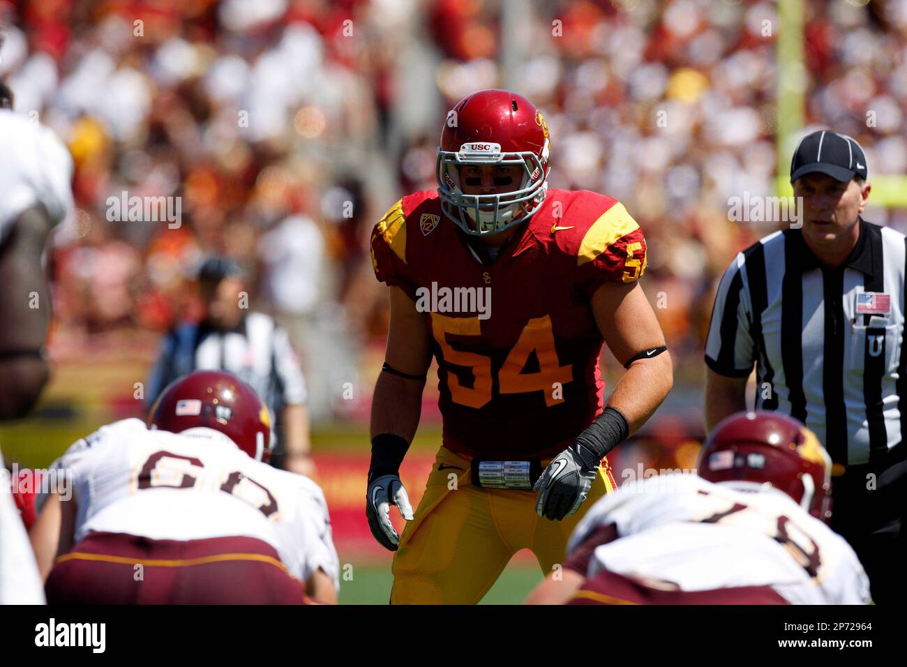 September 03, 2011: Chris Galippo #54 of the USC Trojans in action ...
