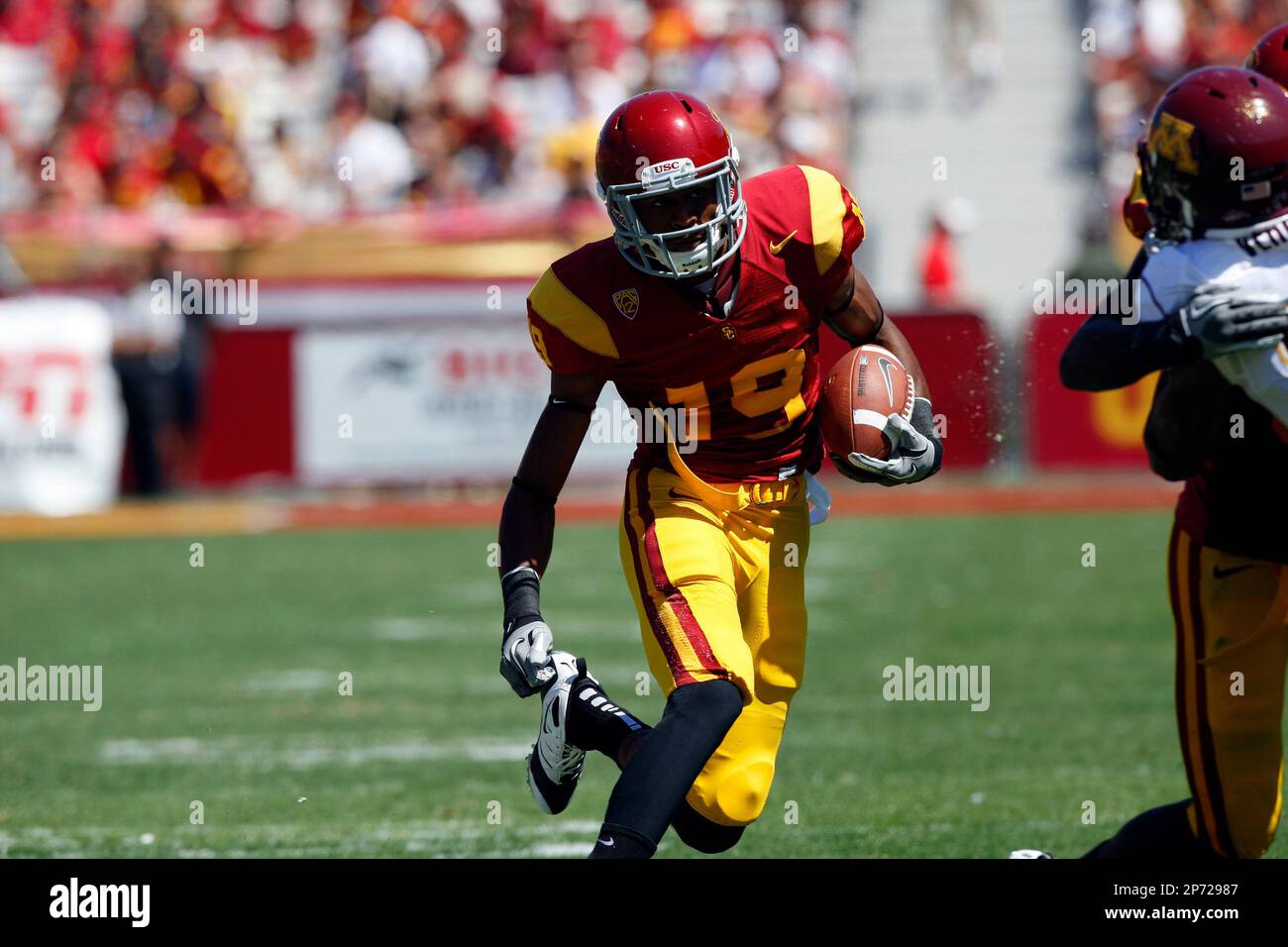 September 03, 2011: Brice Butler #19 of the USC Trojans in action ...