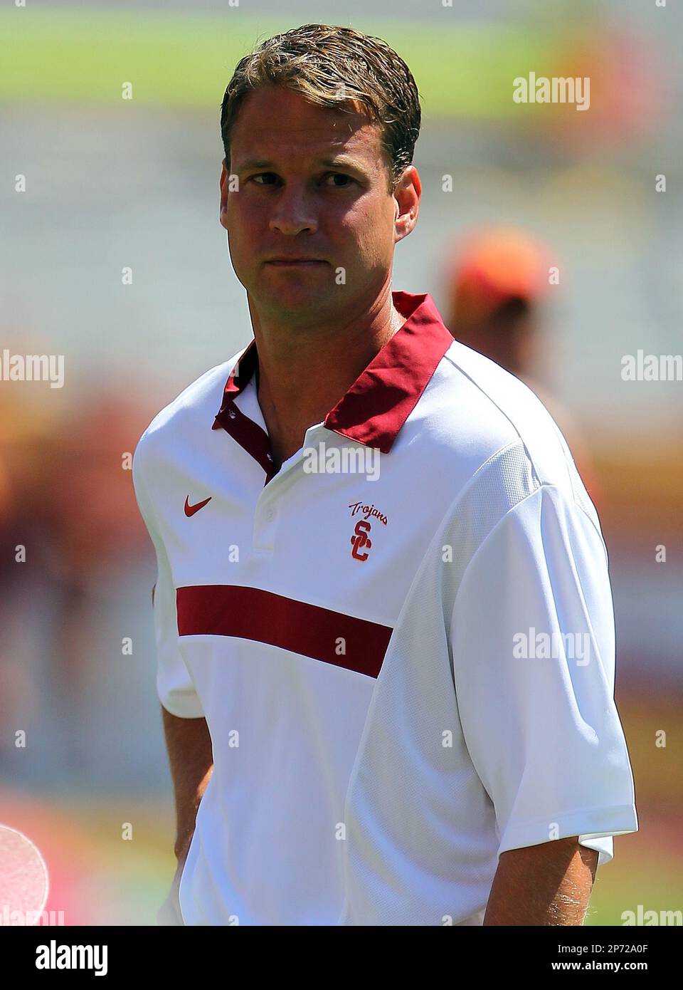 Southern California head coach Lane Kiffin during the NCAA college ...