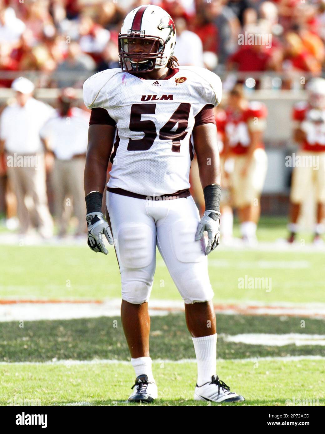 Louisiana-Monroe Linebacker Jason Edwards (54) during the game against ...