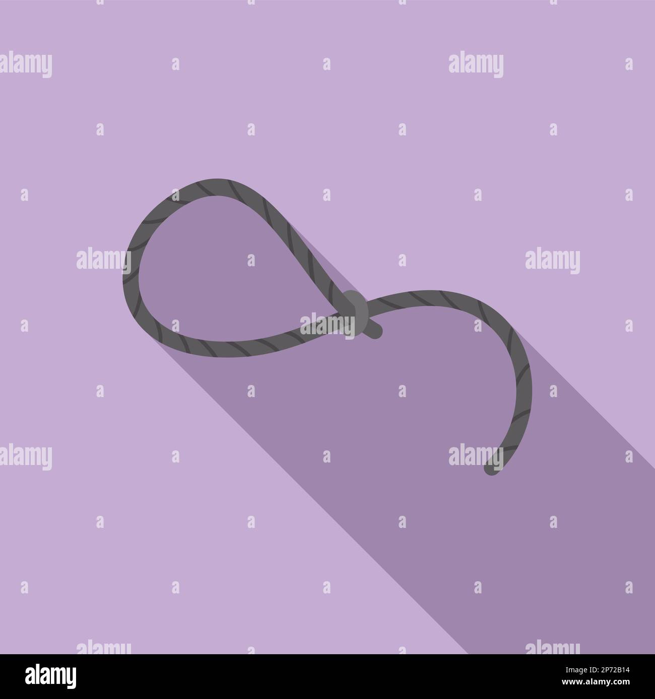 Lasso icon flat vector. Cowboy rope. Western circle Stock Vector Image ...