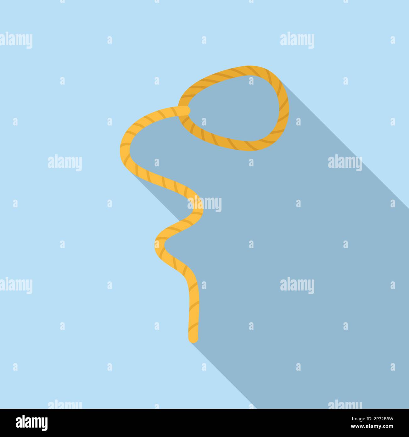 Cowboy lasso icon flat vector. Rope western. Line rodeo Stock Vector ...