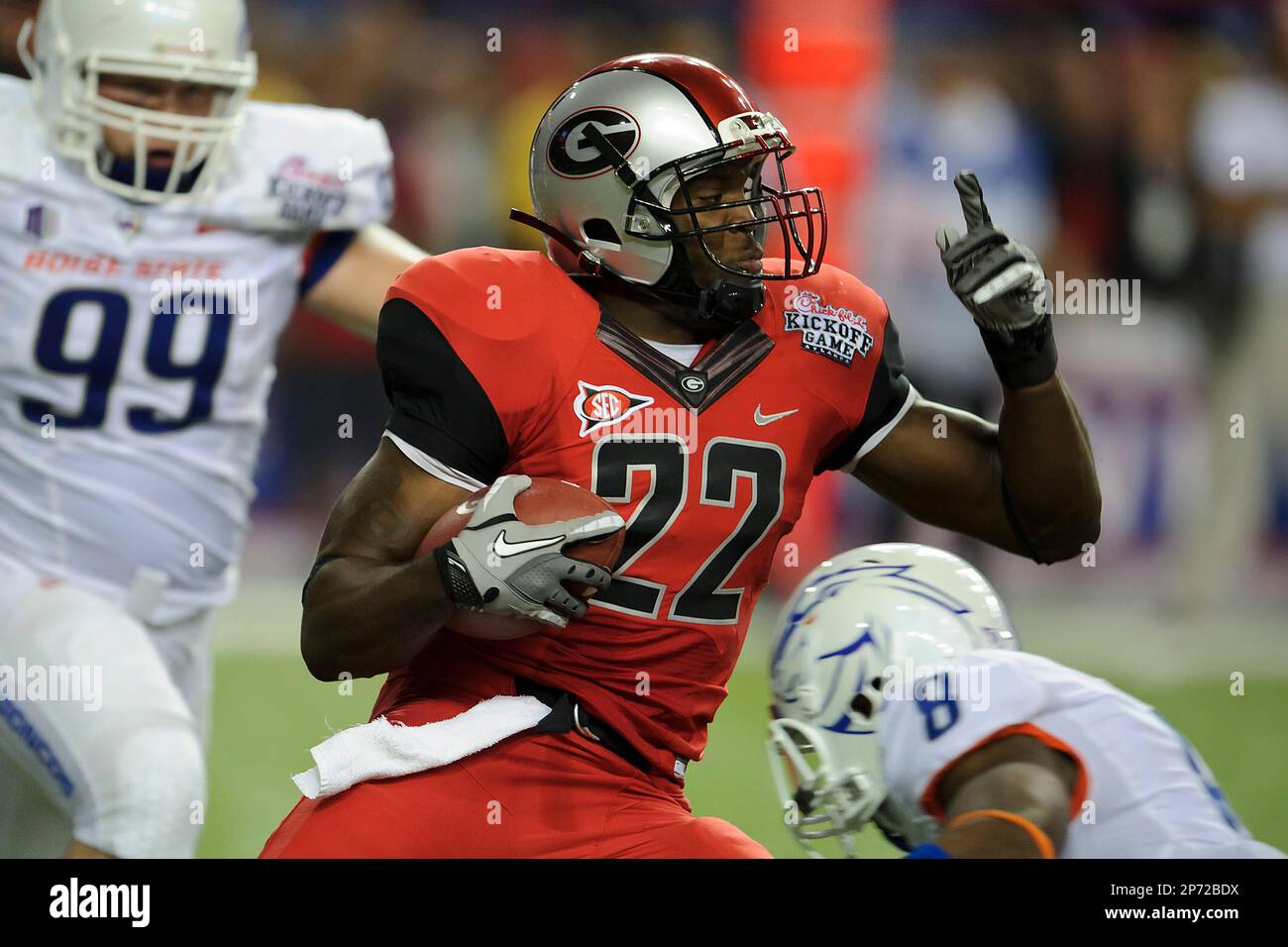 Georgia Bulldogs running back Richard Samuel (22) carries the ball past ...