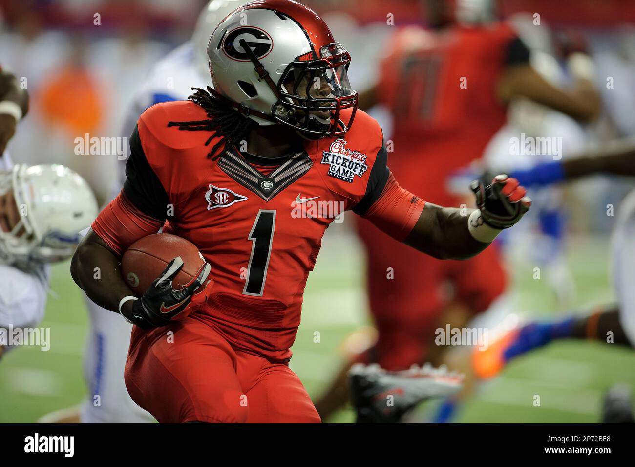 Georgia Bulldogs running back Isaiah Crowell (1) carries the ball ...