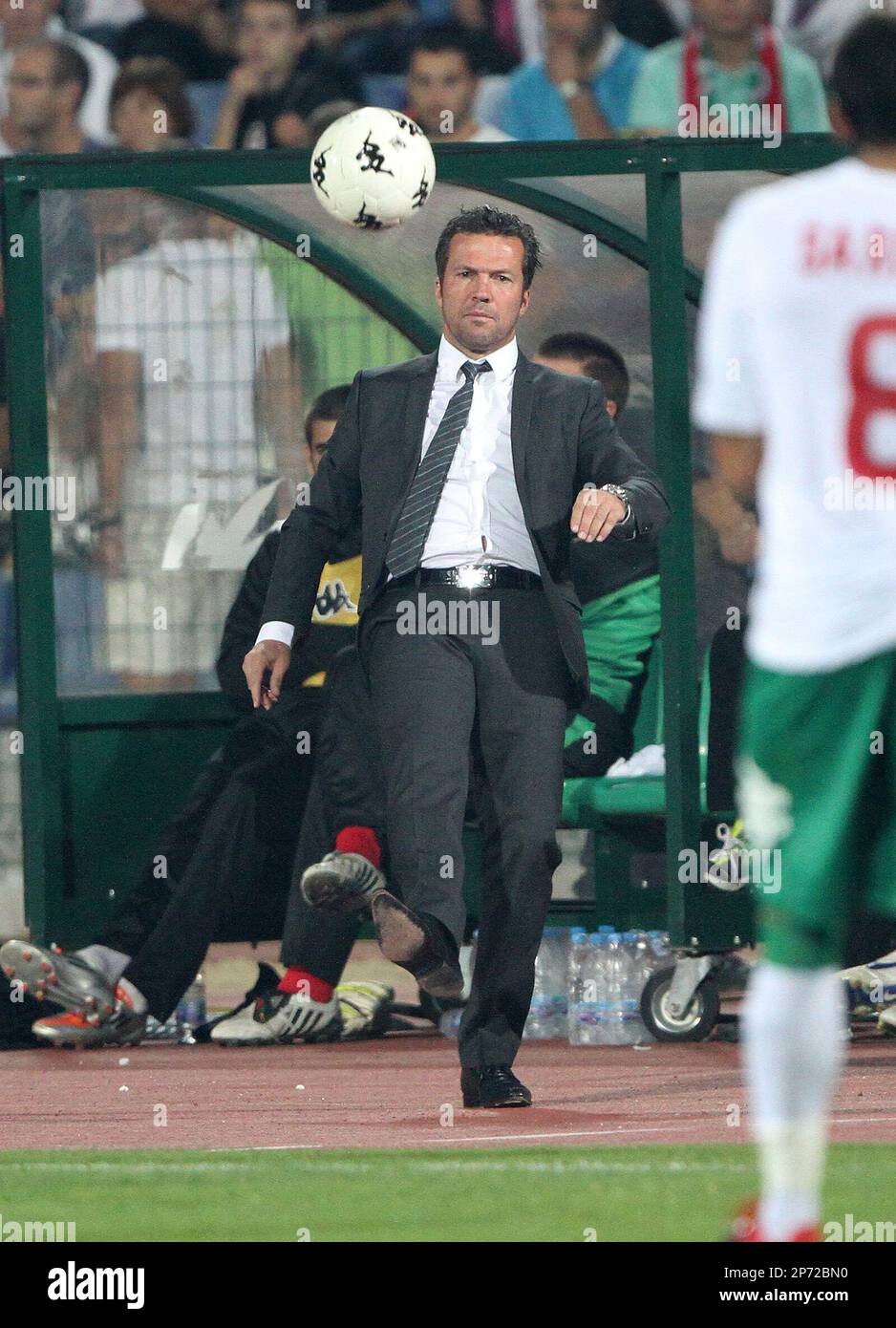 Bulgarias Lothar Matthaus in action..European Championship Qualifying ...