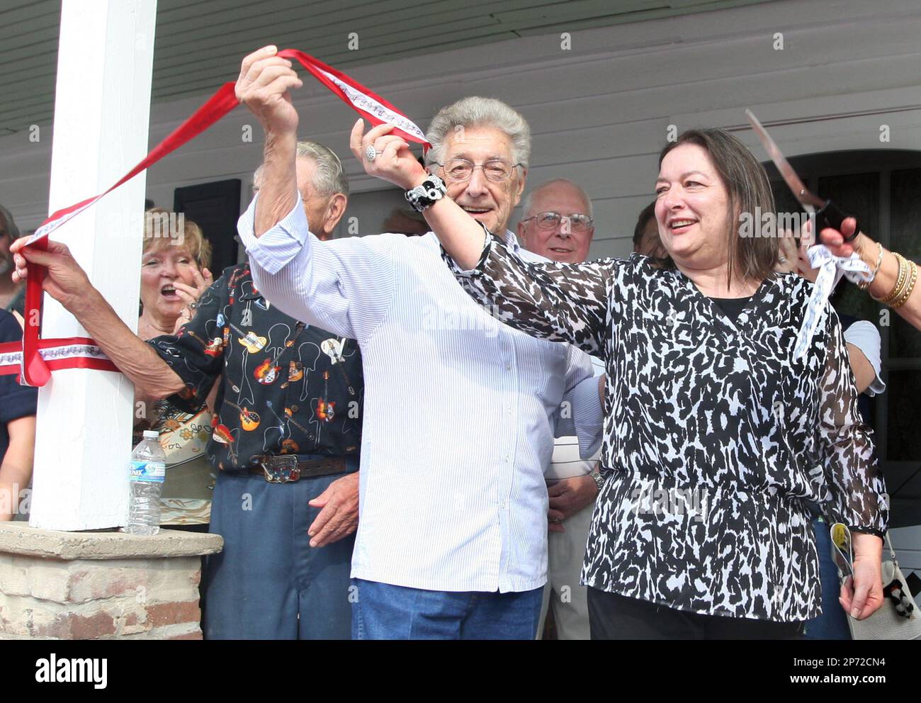 Charlie Dick, left, husband of the late singer Patsy Cline, and their ...