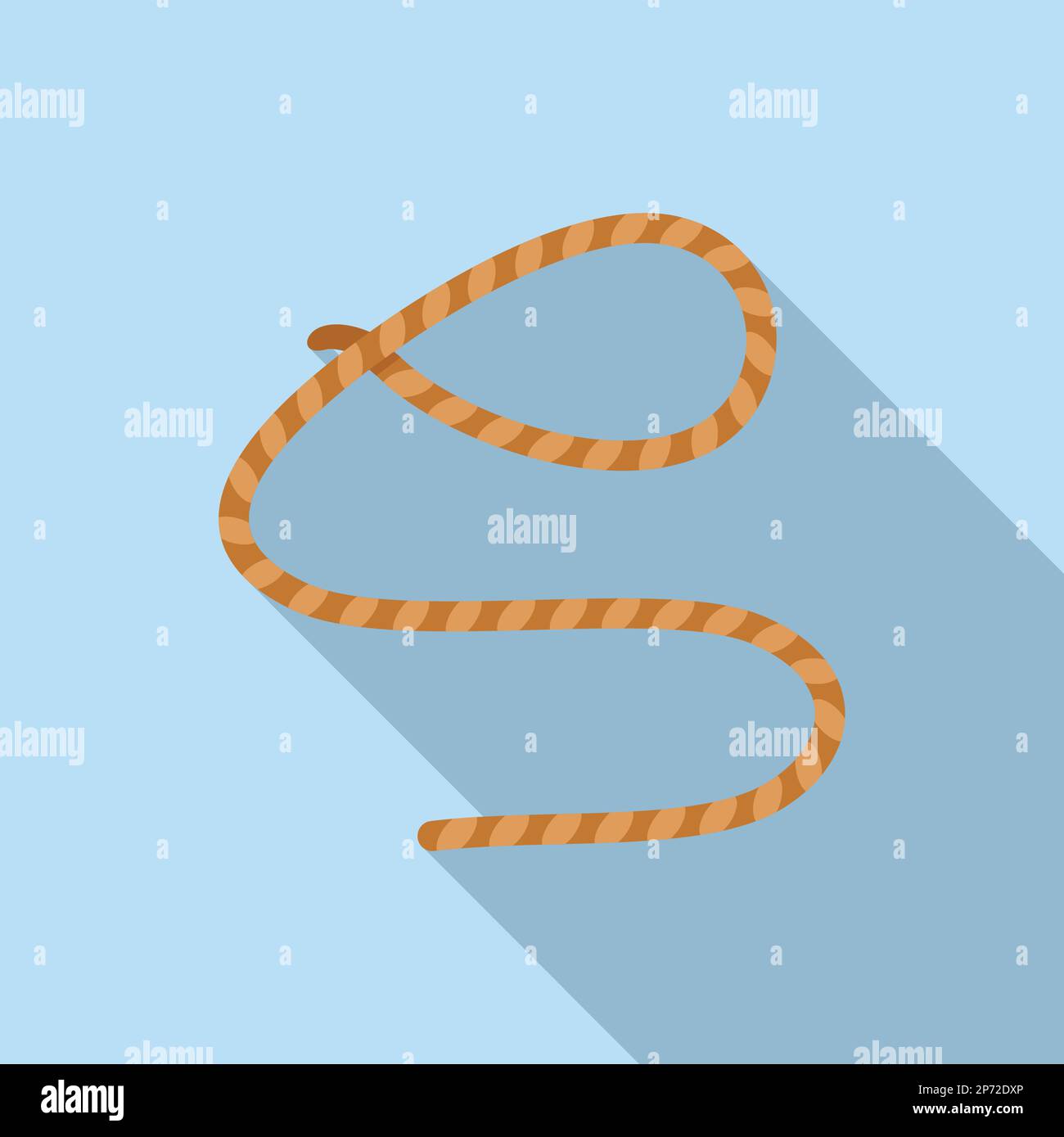Fiber lasso icon flat vector. Western knot. Rodeo cord Stock Vector ...