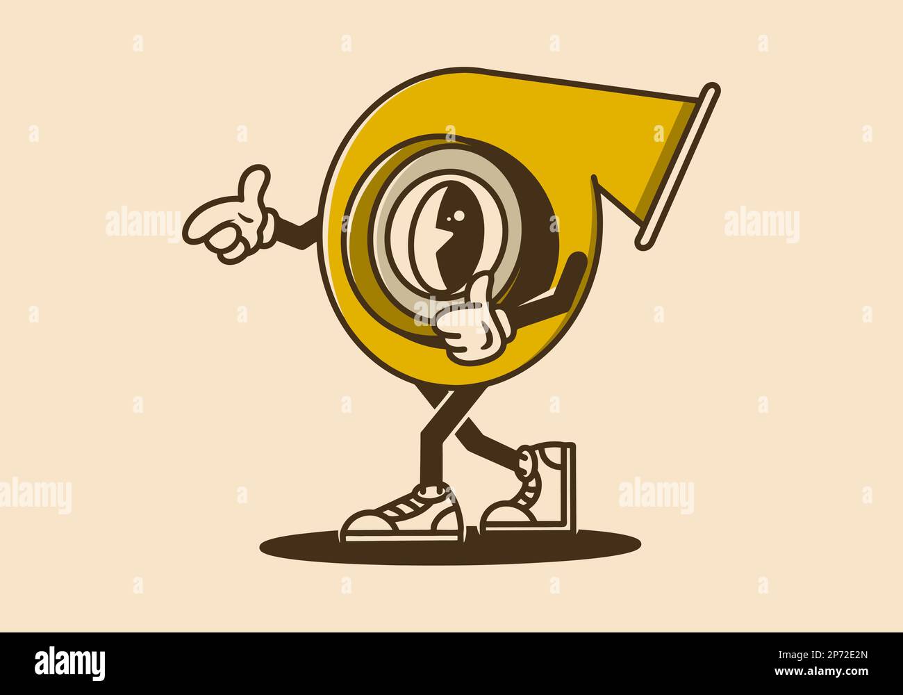 Mascot character design of walking car turbo Stock Vector Image & Art ...