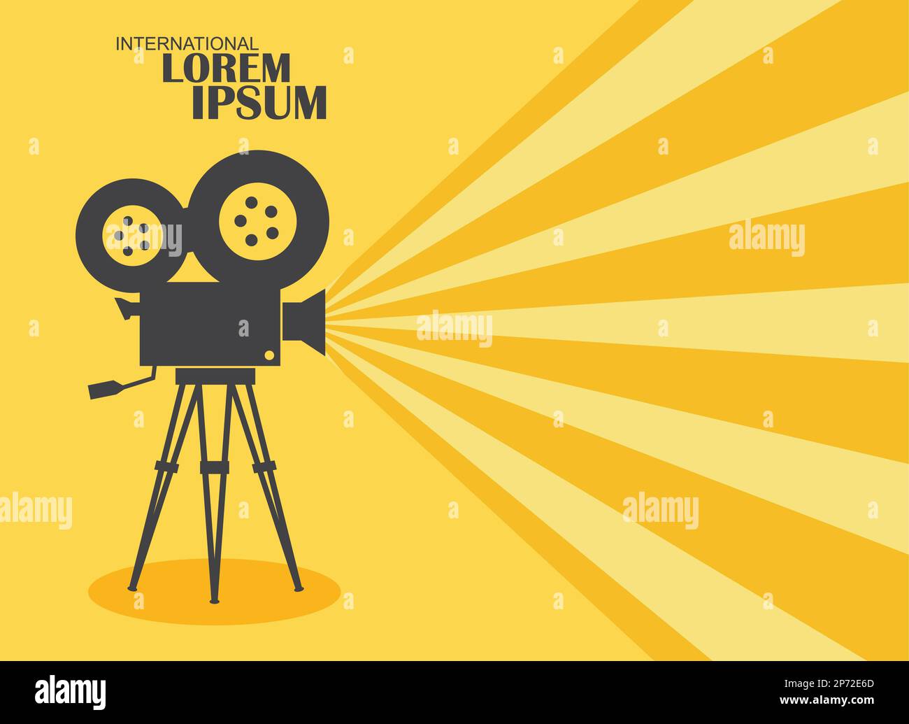 Retro cinema icon with text place, vector illustration Stock Photo - Alamy