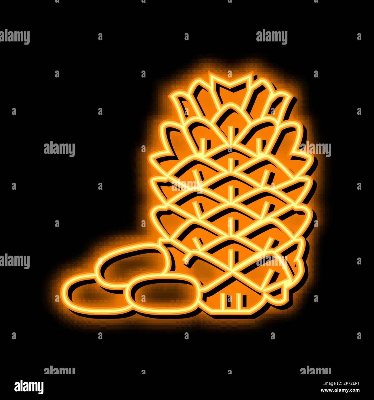pine nut neon glow icon illustration Stock Vector Image & Art - Alamy