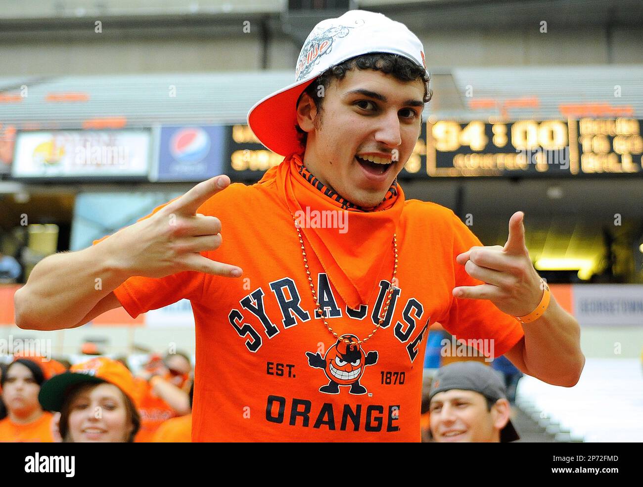 September 01, 2011: A Syracuse Orange fan prior to the NCAA Football ...