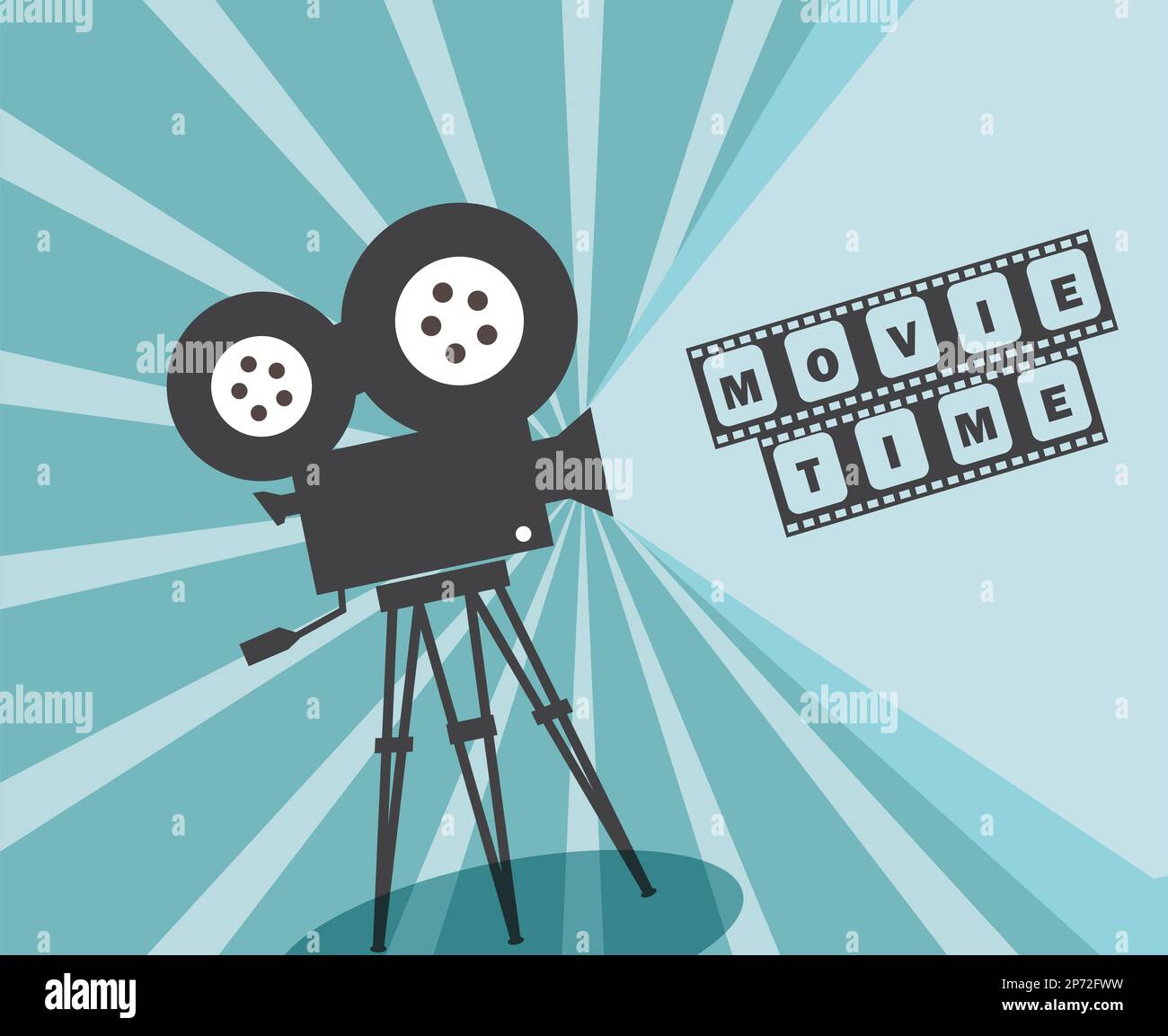 Retro cinema icon with text place, vector illustration Stock Photo - Alamy