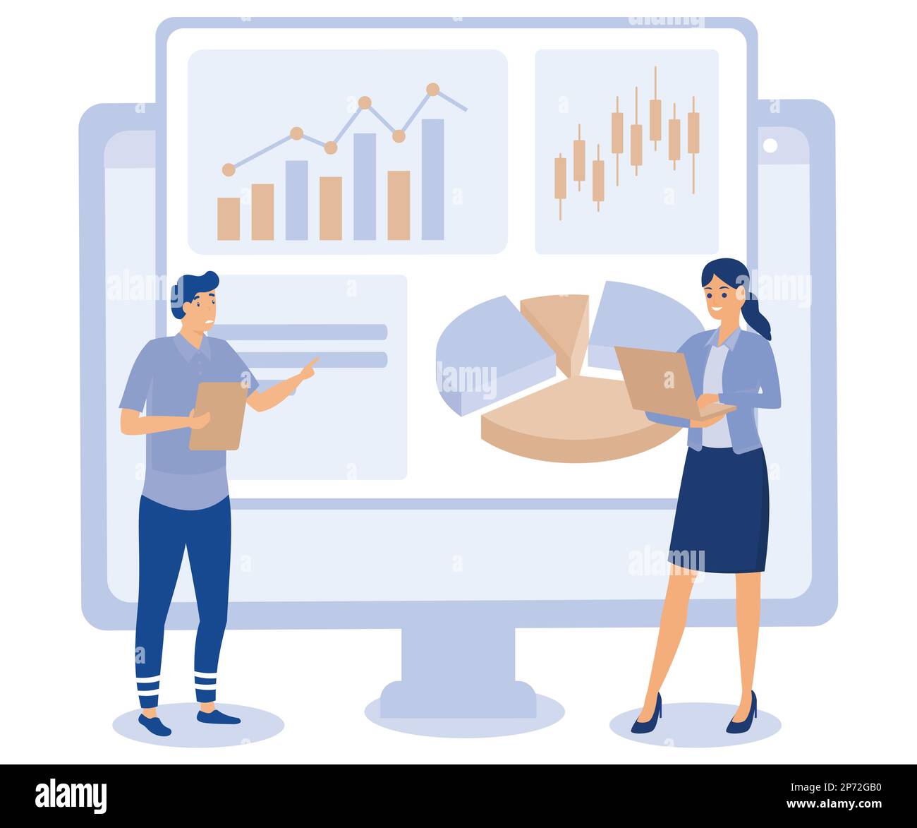 Business management concept, Innovation management software, flat vector modern illustration ...