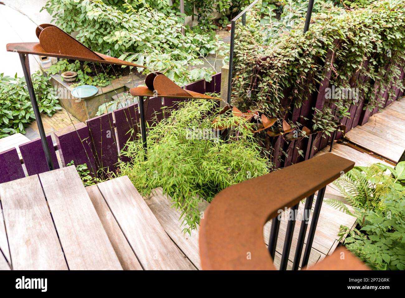 Amsterdam, Netherlands - 10 April, 2021: an outdoor area with wooden ...
