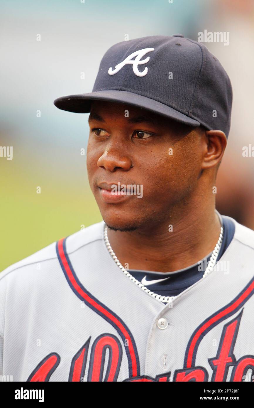 Atlanta Braves Christian Martinez in a game against the Florida Marlins ...