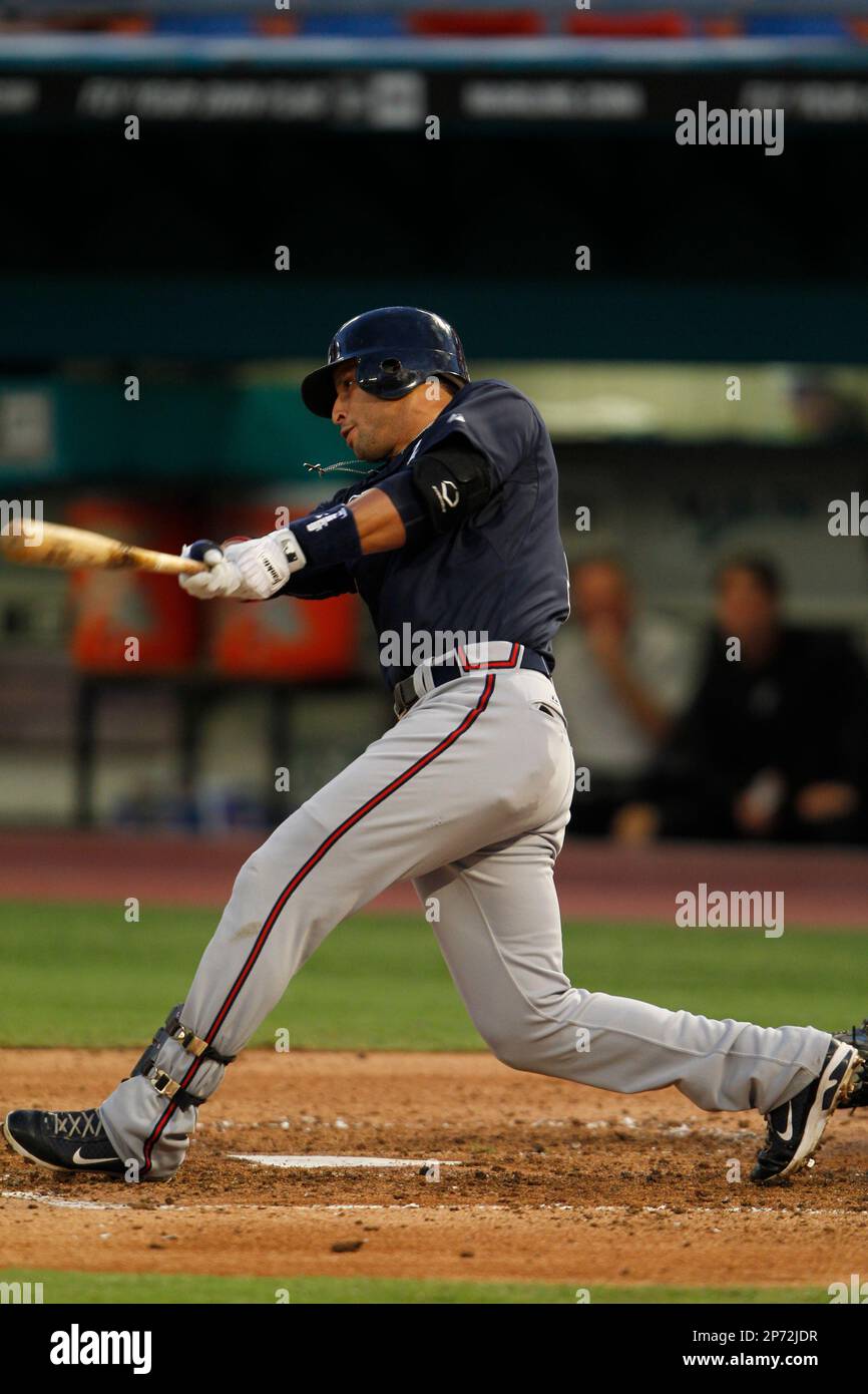 Atlanta Braves Martin Prado in a game against the Florida Marlins at ...