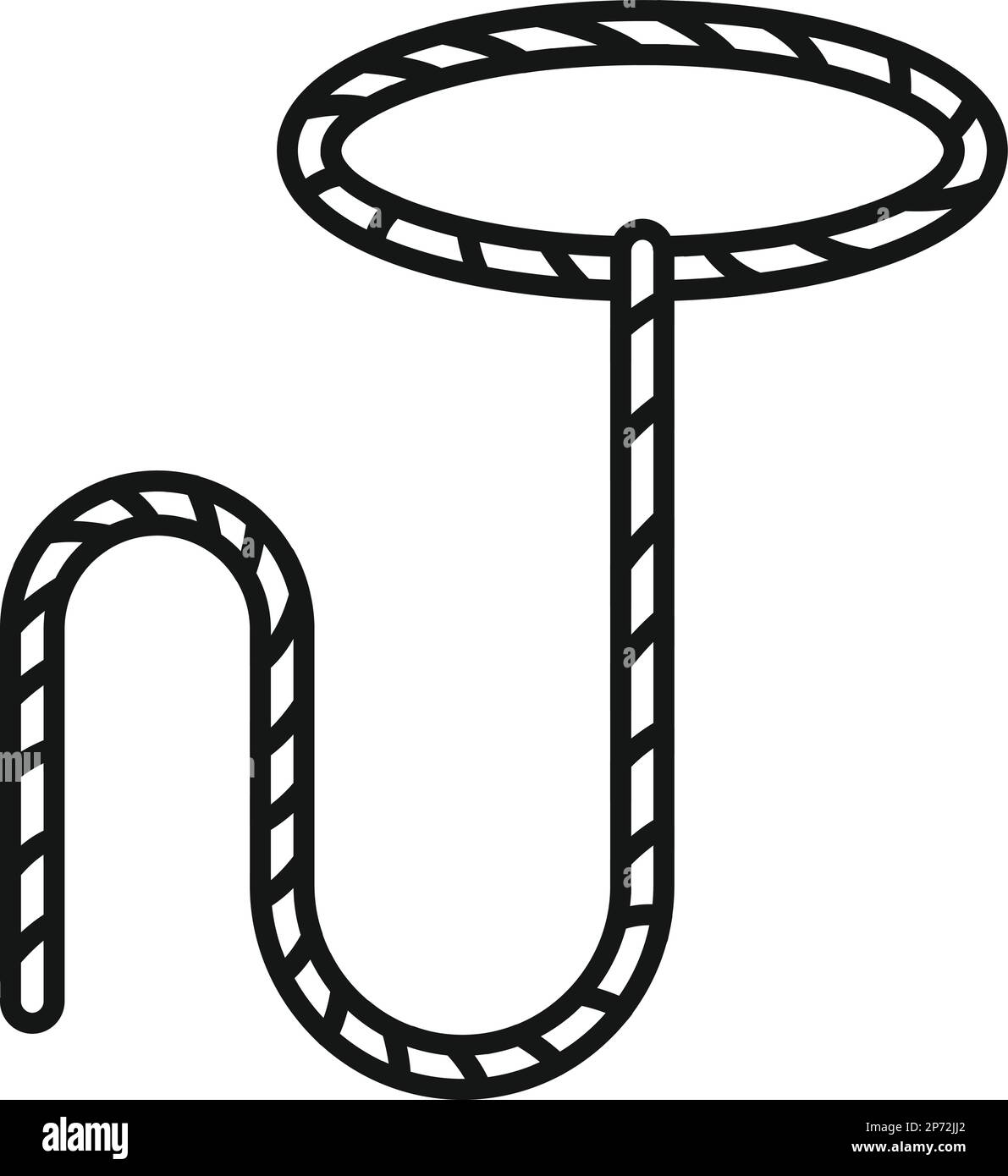 Ship lasso icon outline vector. Cowboy rope. Rodeo cord Stock Vector ...