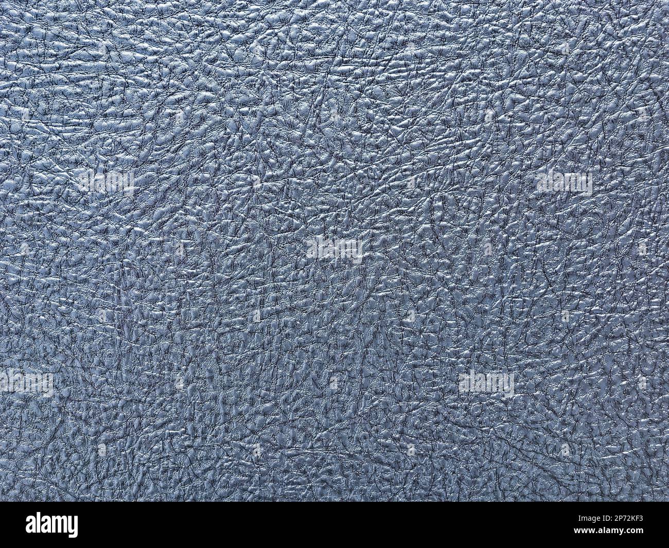 Texture of light blue wallpaper with a curly glossy pattern. Silver ...