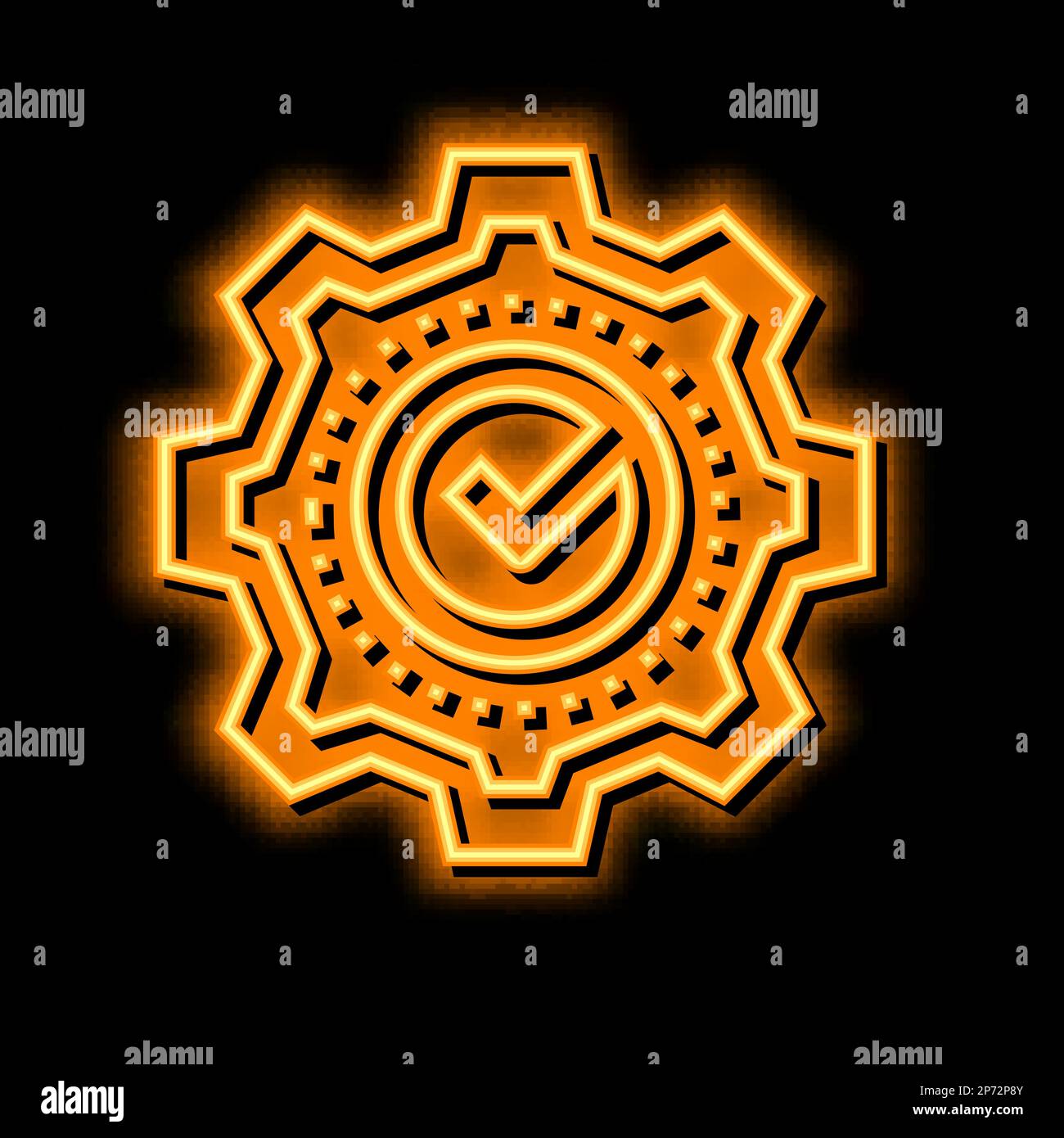 service quality neon glow icon illustration Stock Vector Image & Art ...