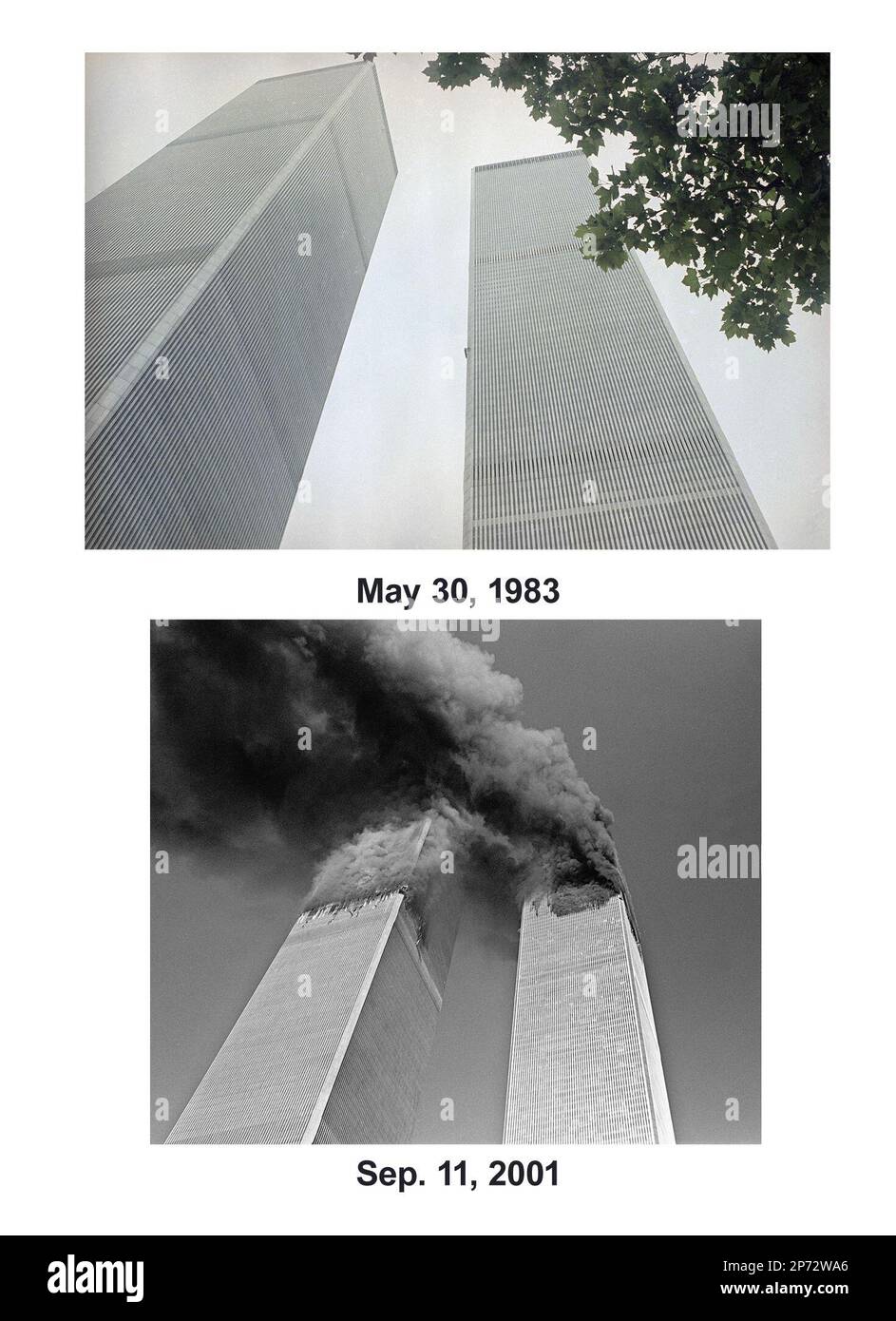 This combo image shows two documentations before and after the ...