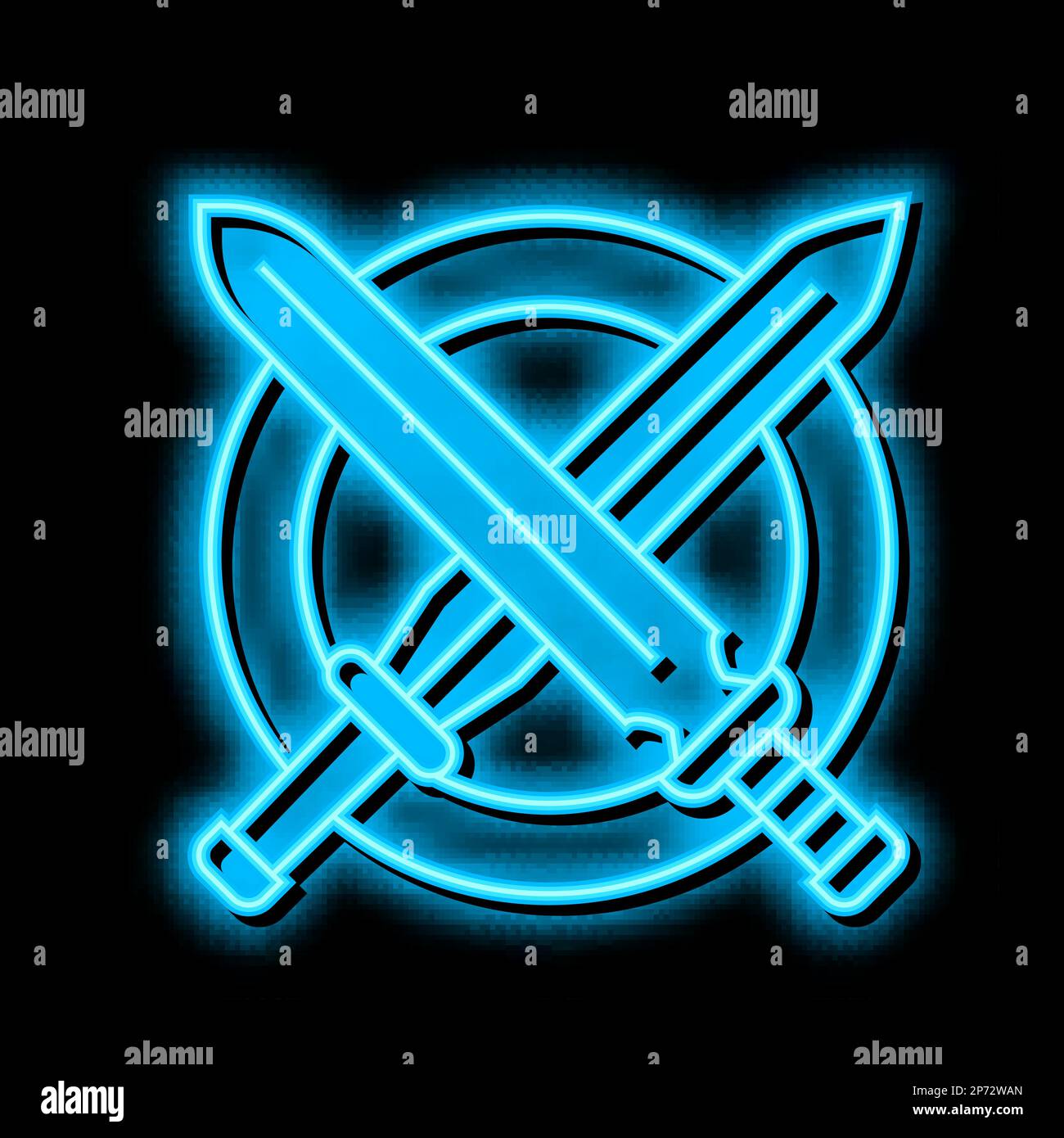 crossed sword ancient greece neon glow icon illustration Stock Vector ...