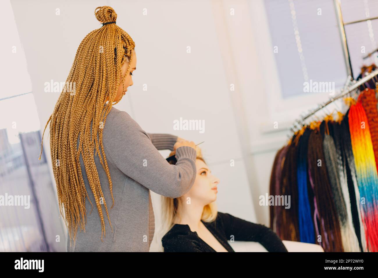 Hairstylist braided afro braids dreadlocks kanekalon pigtails hair of ...