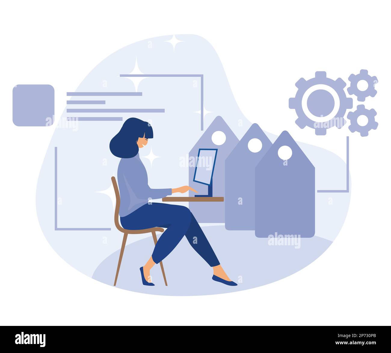 Analytics software concept, Marketing research, click tracking, tag ...