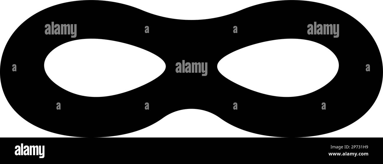 Superhero mask with eye carnival or villain vector silhouette Stock ...