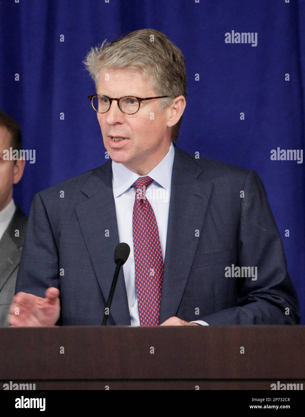 Manhattan District Attorney Cyrus Vance Jr. speaks at the start of a ...