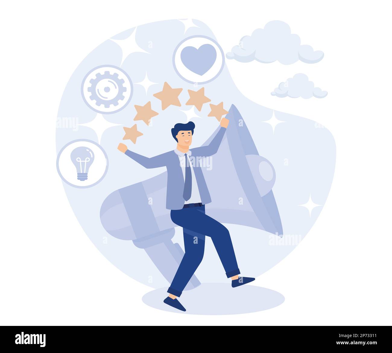 Business branding concept, Brand building, communication strategy, flat ...