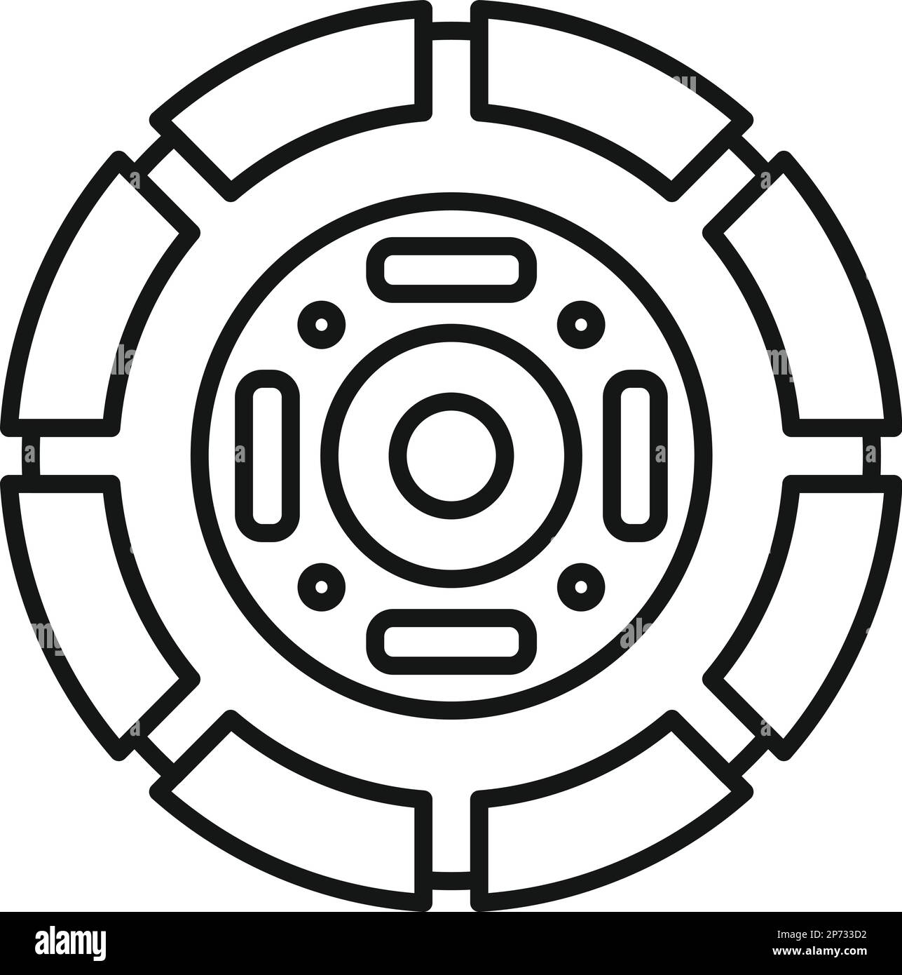 Repair kit icon outline vector. Clutch disk. Automobile system Stock ...