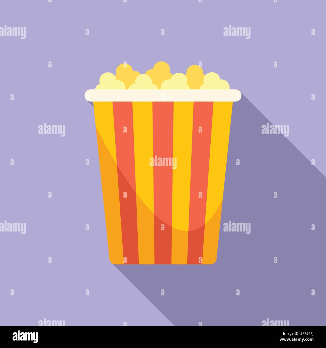 Popcorn Icon Flat