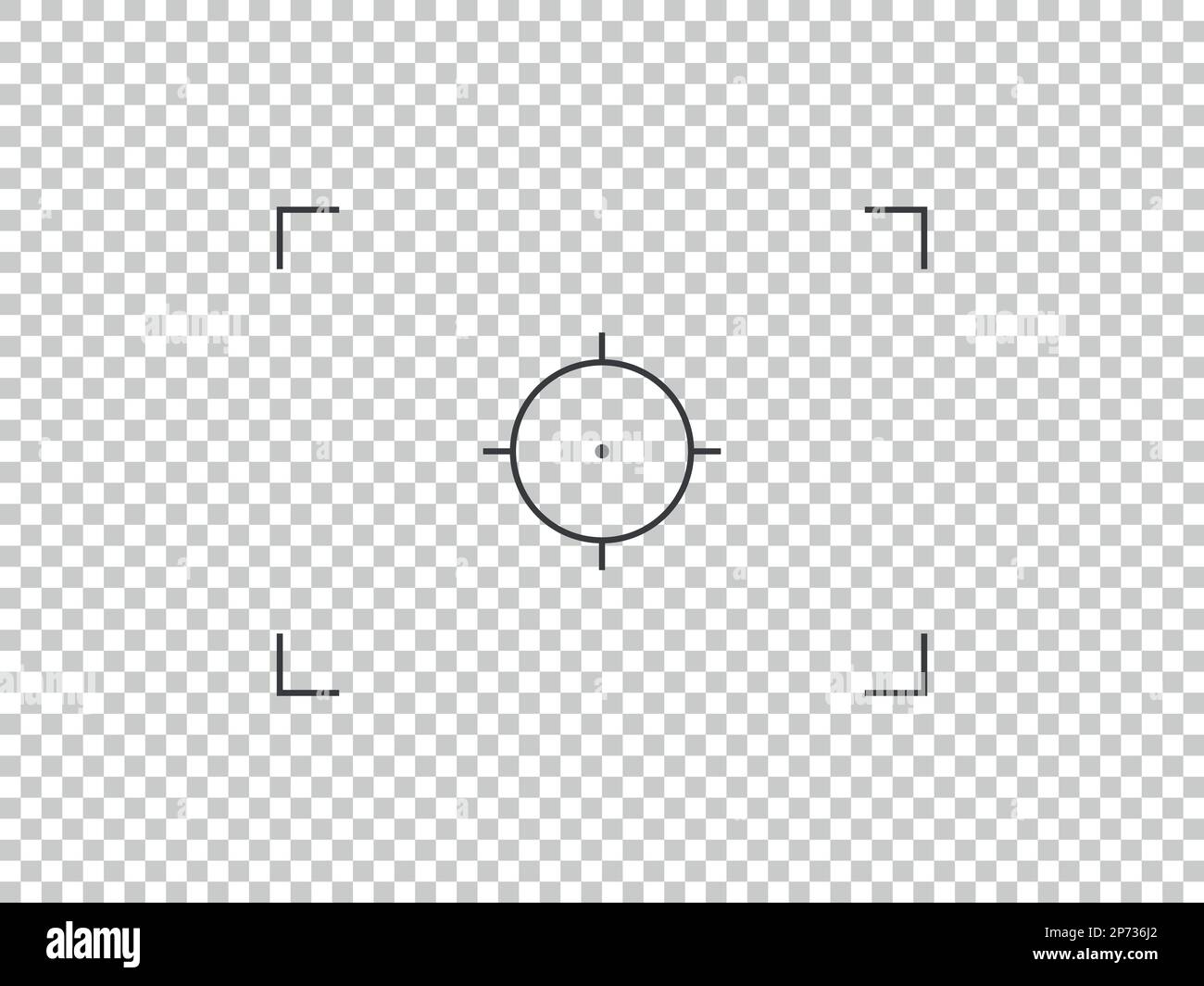 Logo Template with camera target icon. Photo camera viewfinder screen ...