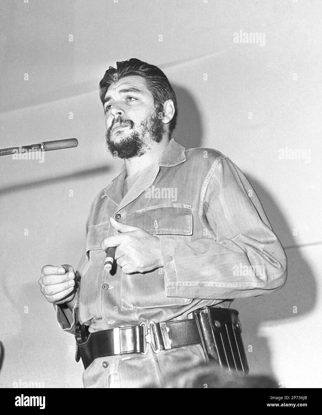 Cuban revolutionary hero Ernesto “Che” Guevara speaks at an undisclosed ...