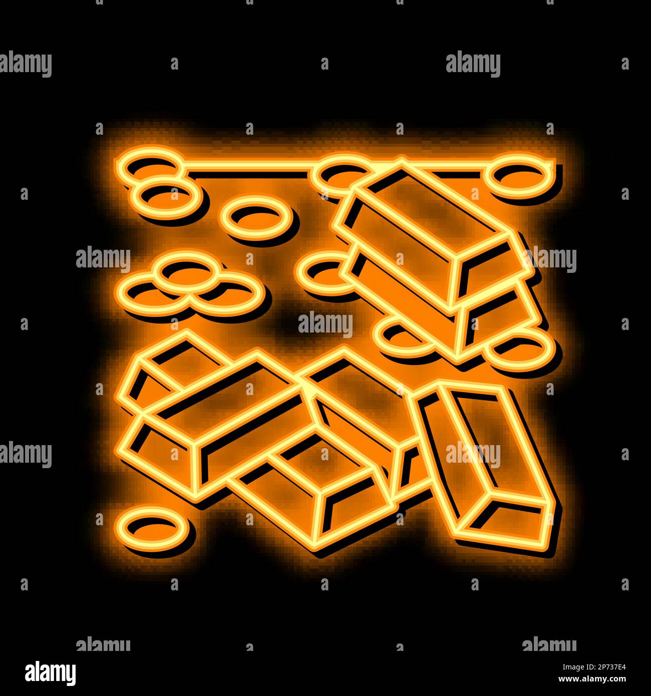 gold treasure neon glow icon illustration Stock Vector Image & Art - Alamy