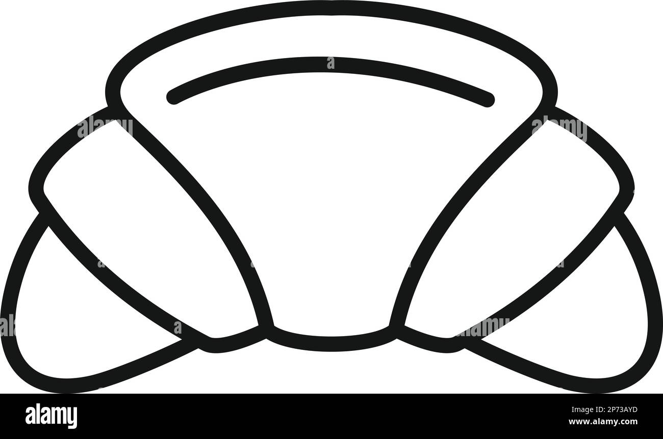 Croissant icon outline vector. Fast food. Delivery time Stock Vector ...