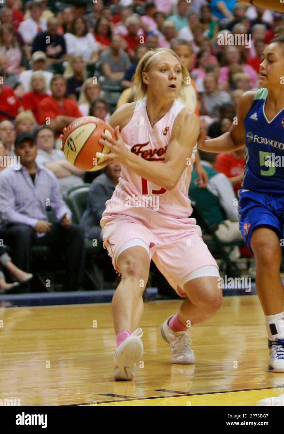 Aug 13, 2011: Indiana Fever guard Erin Phillips (13) gets set to pass ...