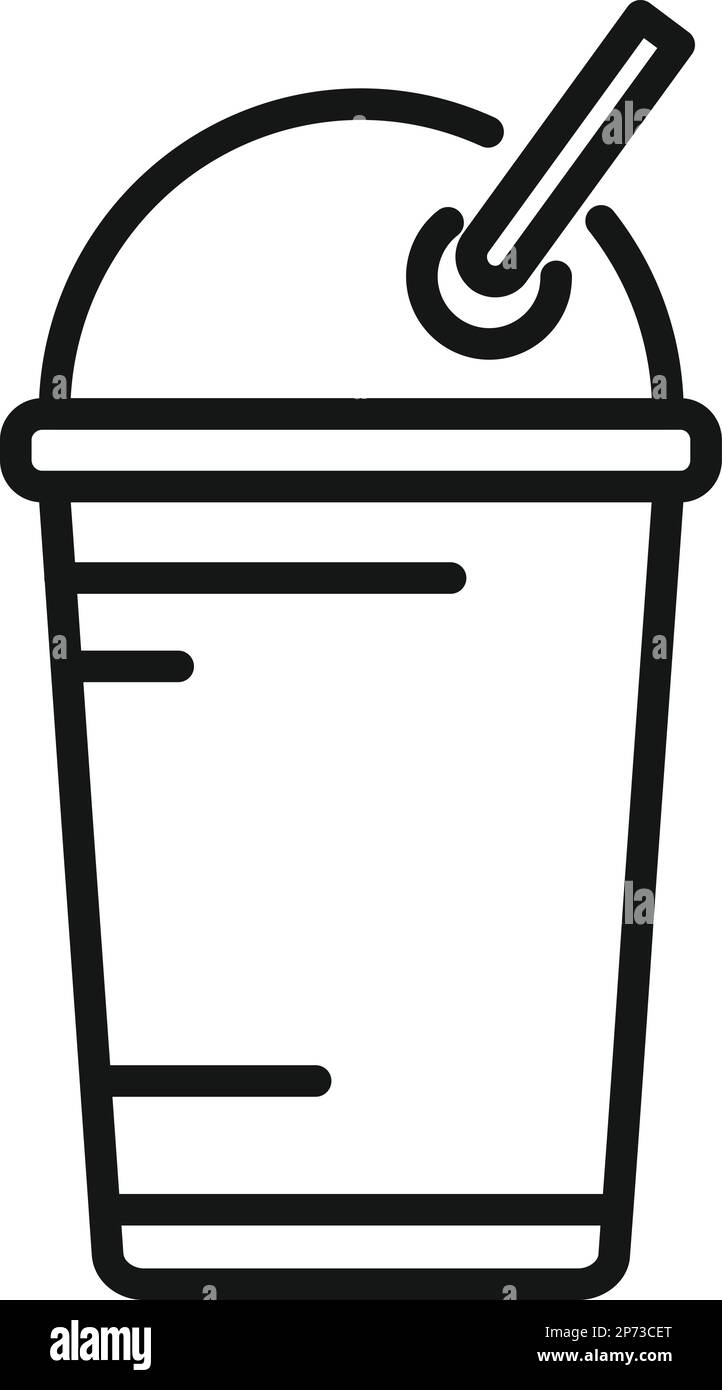 Smoothie cup icon outline hi-res stock photography and images - Alamy
