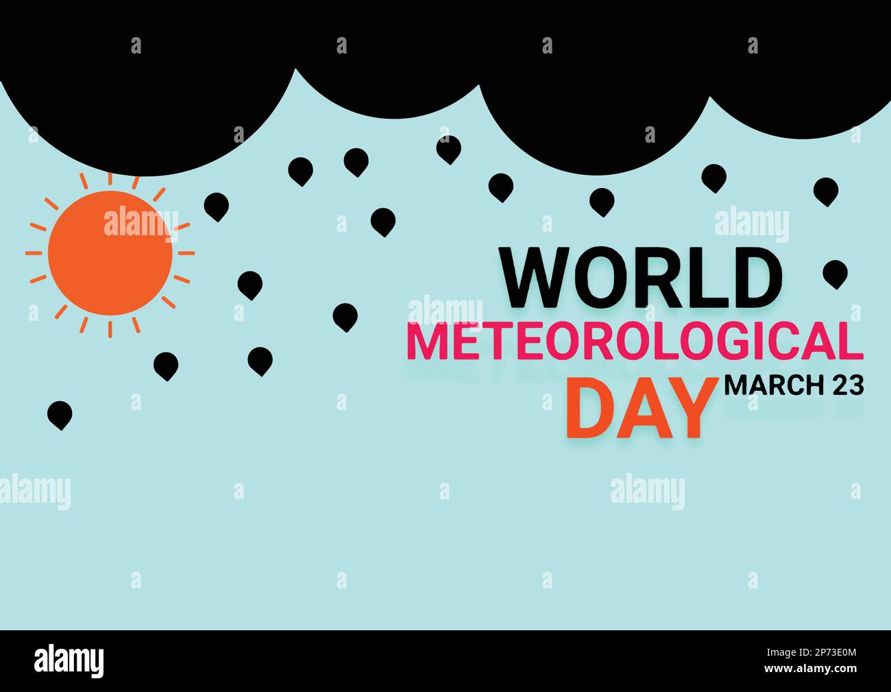 World Meteorological Day. Vector illustration of a banner for World ...