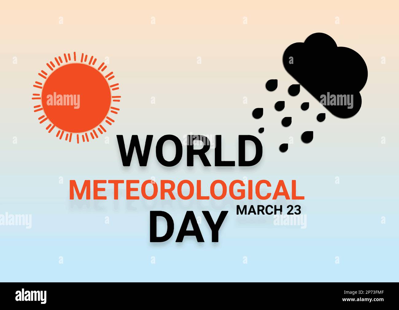 A beautiful Vector Illustration on the theme World Meteorological Day ...