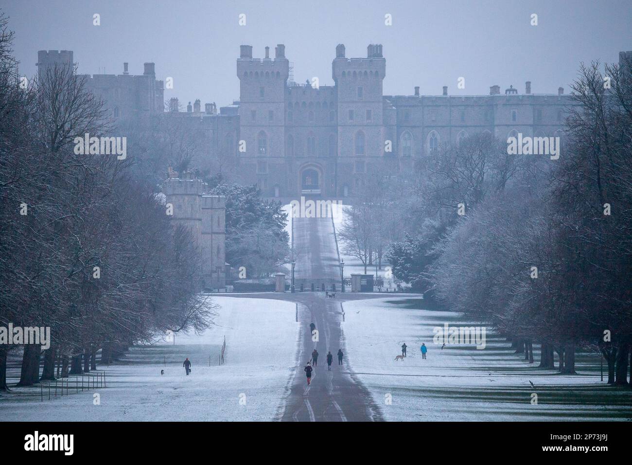 Windsor, Berkshire, UK. 8th March, 2023. Walkers and joggers were out ...
