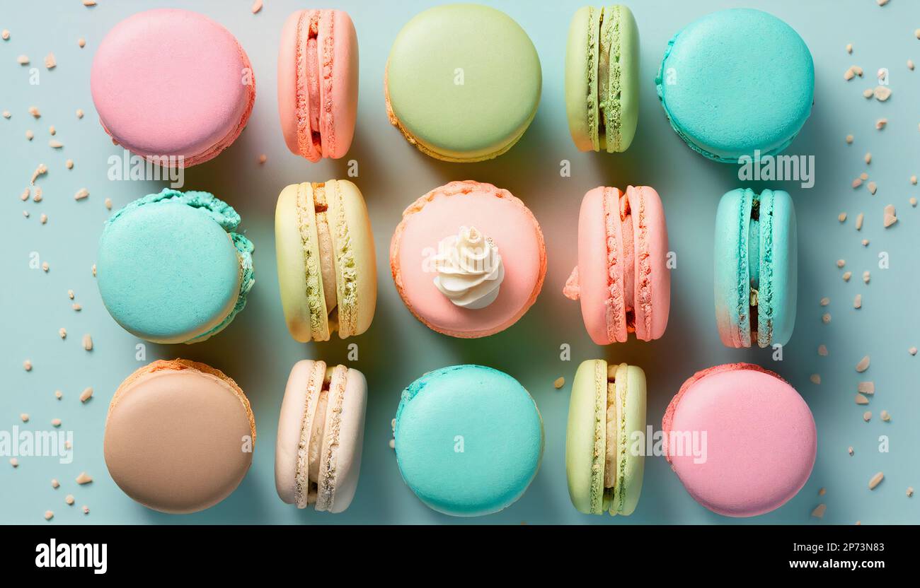 Aesthetic french dessert macaroons hi-res stock photography and images ...
