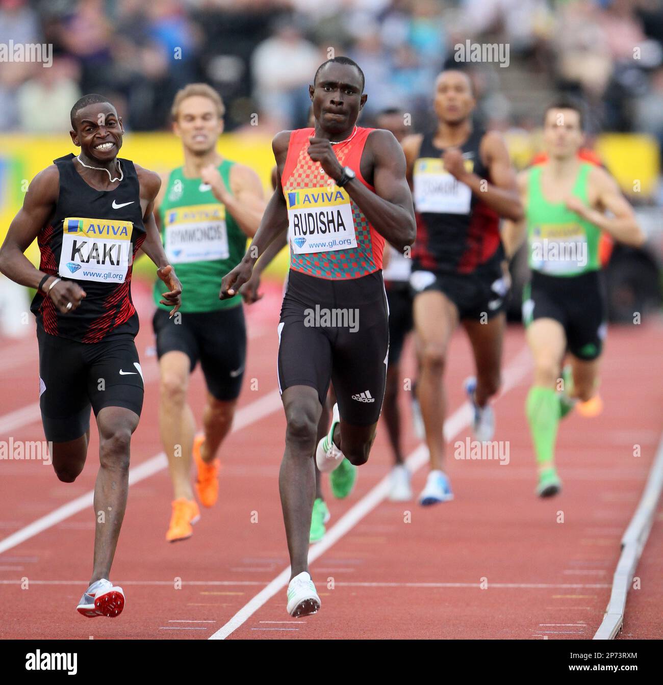 Kenyas David Radisha winning the mens 800m as he beats his rival ...