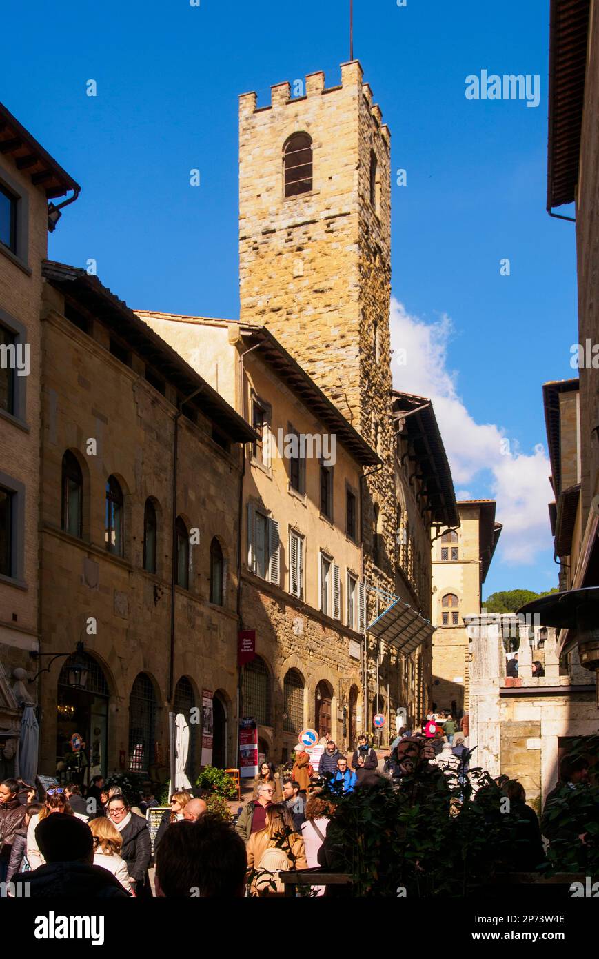 Italy, Tuscany, Arezzo city.antique market in the city centre Stock ...